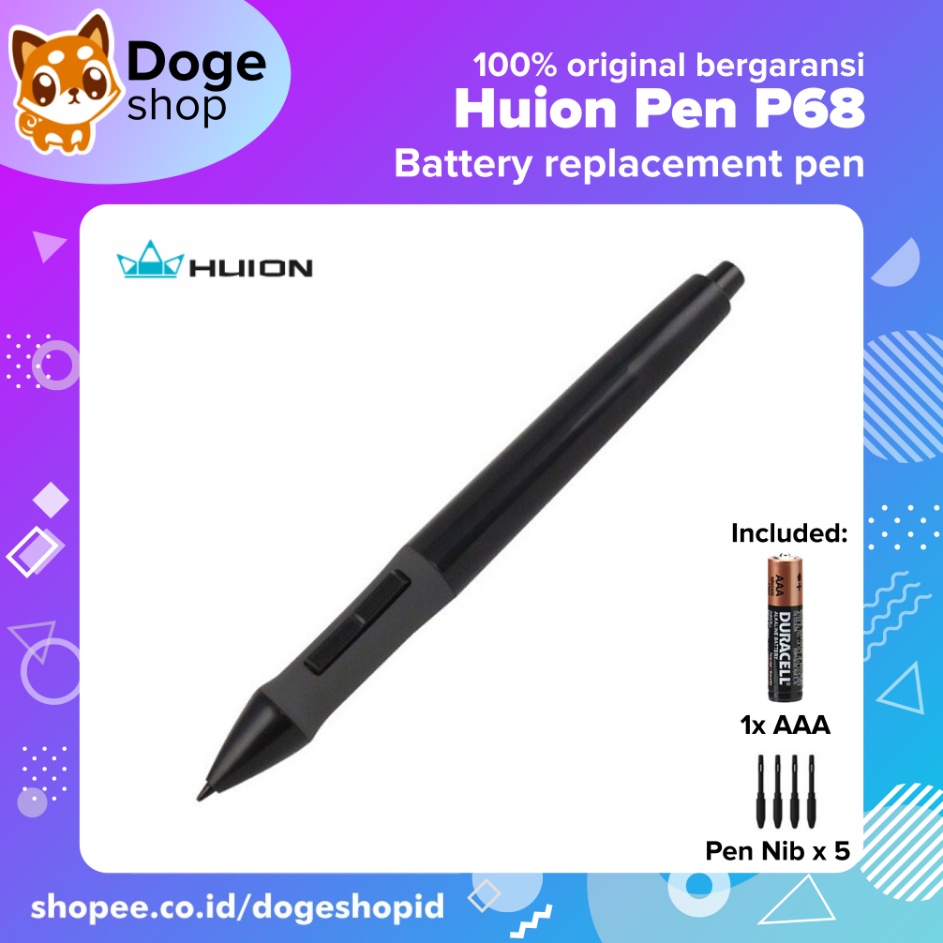 Jual Huion Replacement Pen P68 for H420 420 new 1060 plus H610 580 ...