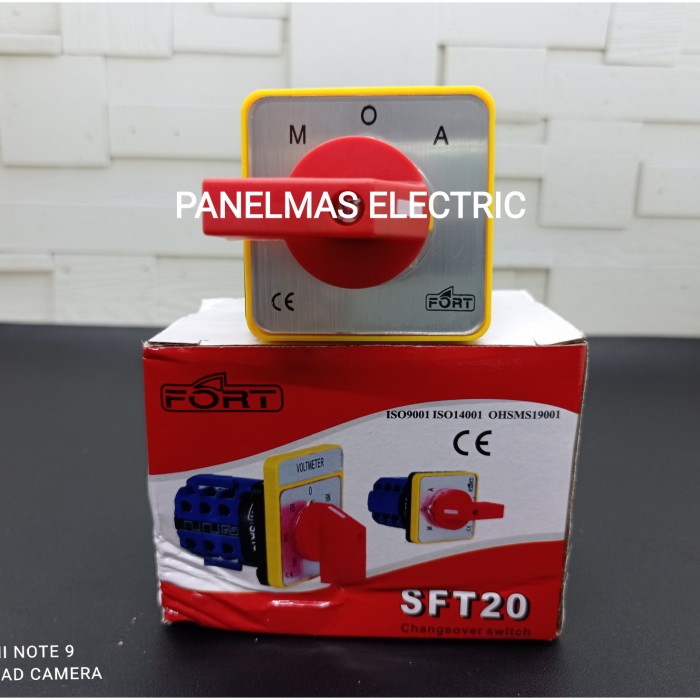 Jual PREMIUM Rotary Switch SFT20-3-3 SA16 A-O-M 3P FORT Selector Saklar ...