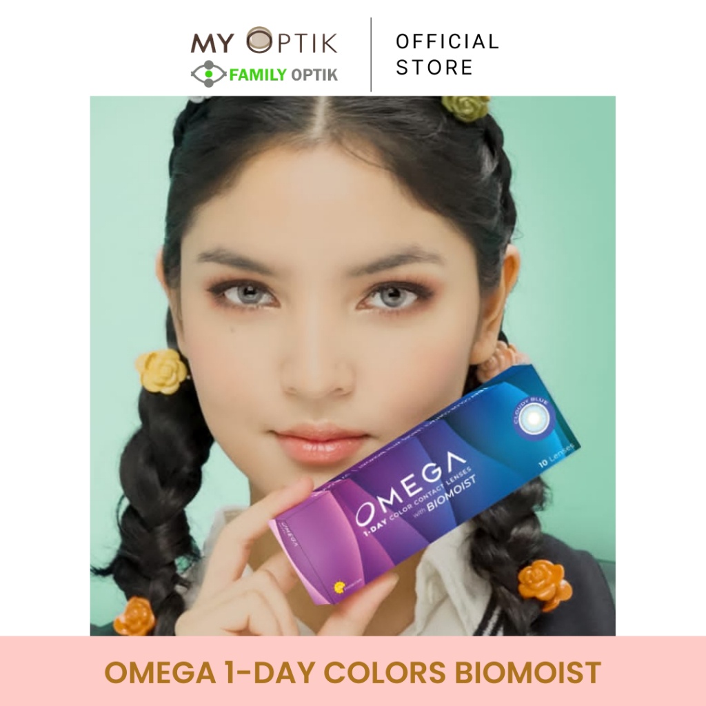 Jual EyeRA- Omega 1 Day Ebony Black With Biomoist Softlens Warna ...