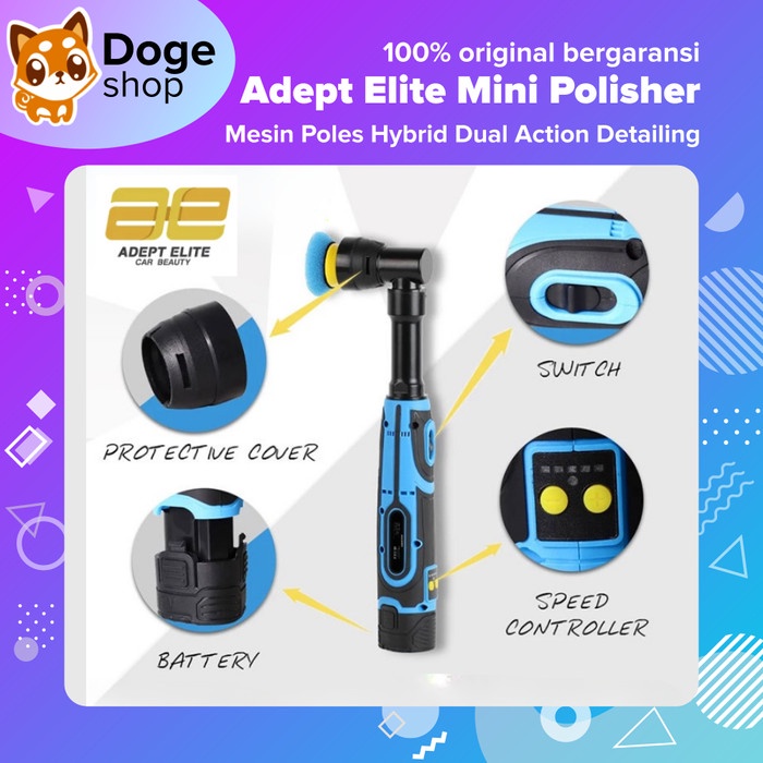 Jual Adept Elite Mesin Poles DA Rotary Hybrid Mini Nano Cordless ...