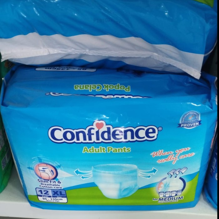 Jual CONFIDENCE DIAPERS ADULT 12'S PANTS BAG EXTRA LARGE (XL) | Shopee ...
