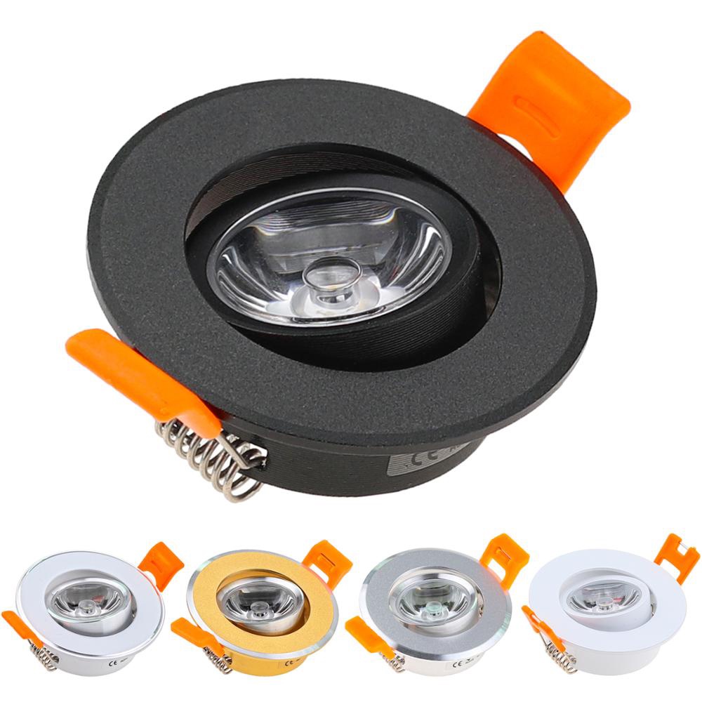 Jual Aluminum Round LED Dimmable Ceiling Downlight 3W AC90-260V DC12V ...