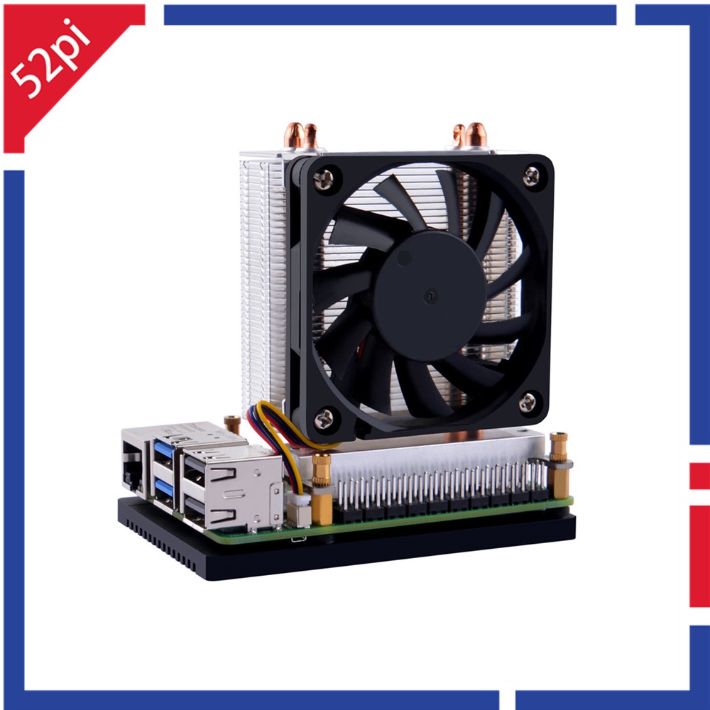 Jual NEW 52Pi Raspberry Pi 5 Ice Tower Plus Cooler Dual-Copper Pipe ...