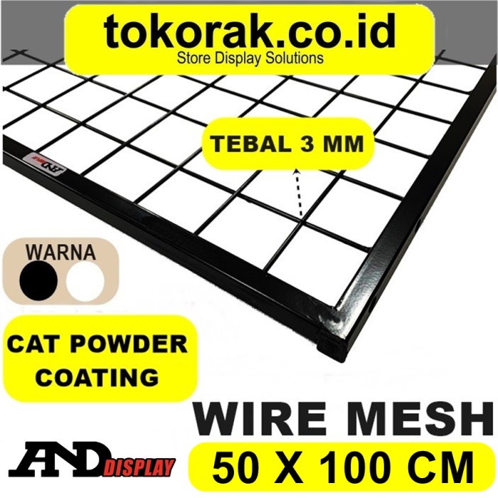 Jual WIRE GRID MESH 50 X 100 CM - KAWAT JARING KOTAK - RAM DINDING ...