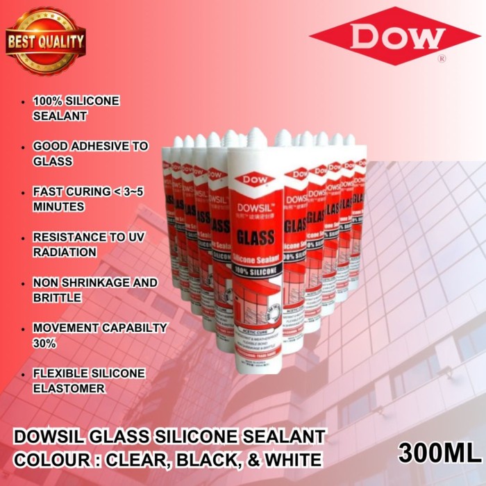 Jual Lem Dowsil Glass Silicone Sealant/Silicone Sealant DOWSIL/Dow Sil ...
