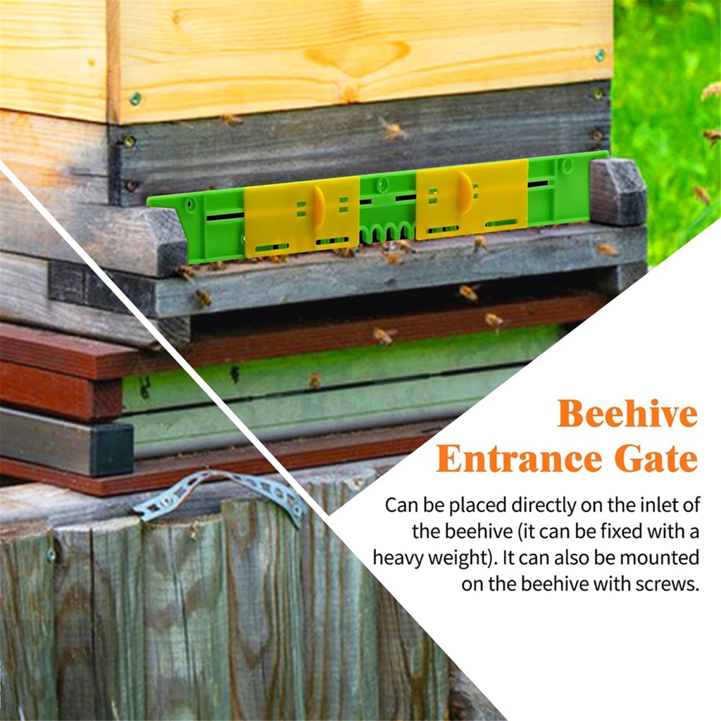 Jual B08B-6 Pack Beehive Entrance Reducer, Bee Hive Mouse Guard 8 Frame ...