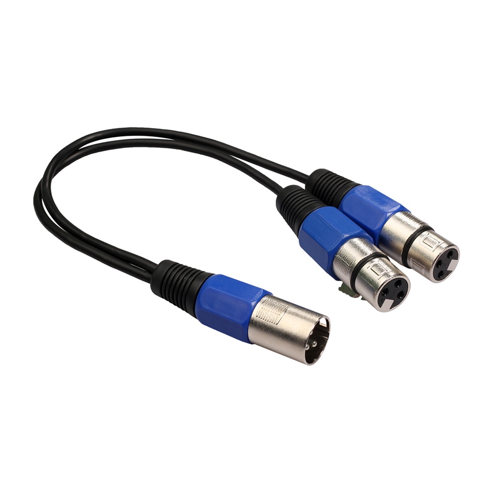Jual 3-Pin Xlr Male To Dual Xlr Female Y Splitter Audio Adapter Cable ...