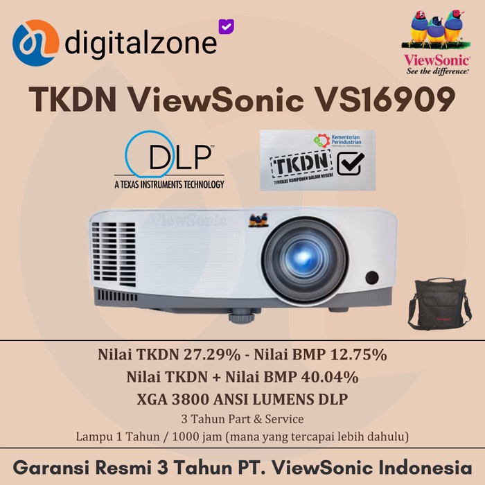 Jual Proyektor TKDN ViewSonic VS16909 XGA Proyektor XGA ViewSonic ...