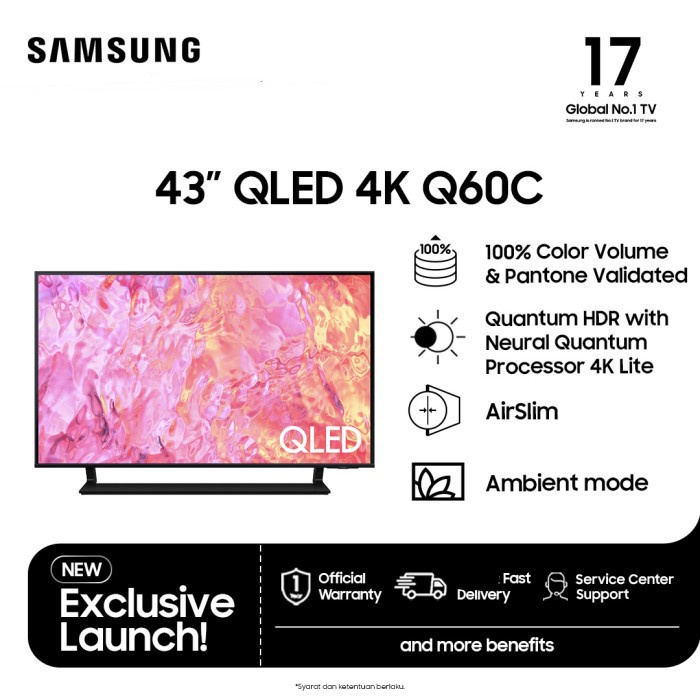 Jual Samsung 43Q60C 43" Q60C QLED 4K Smart TV QA43Q60CAKXXD QA43Q60C ...