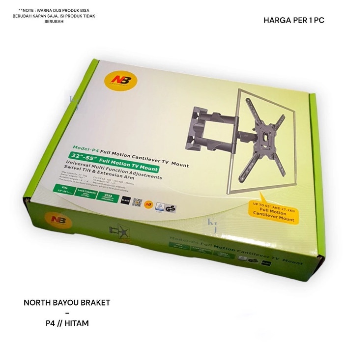 Jual Bracket Tv Tv Bracket 32 "- 55" Led Lcd North Bayou Nb P4 Swivel ...