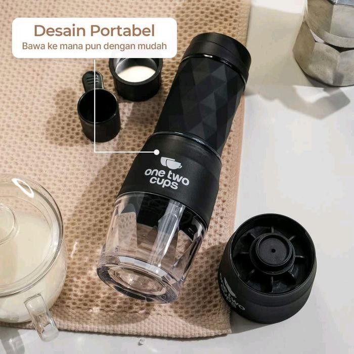 Jual READY STOK ONE TWO CUPS HAND PRESS MINI ESPRESSO COFFEE MAKER 3IN1 ...