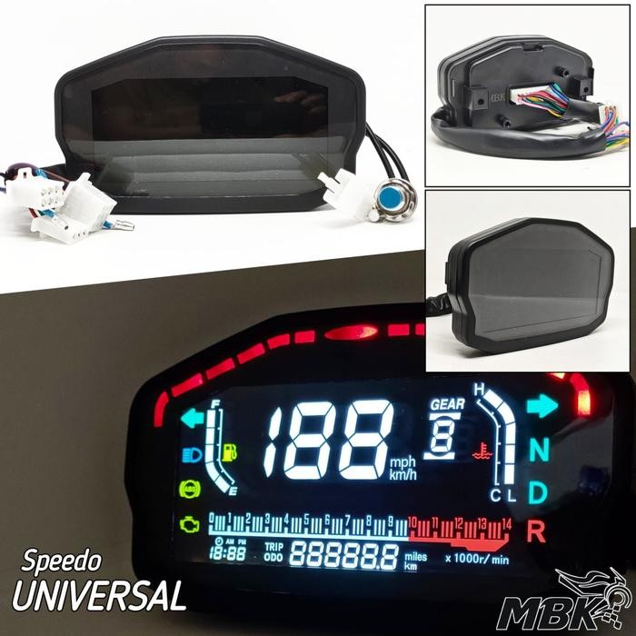 Jual Speedometer Gauge Motor Digital Lcd Led Ducati Spidometer Thailand ...