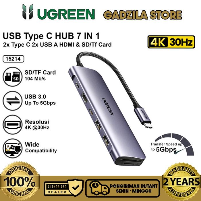 Jual UGREEN 7 in 1 Converter USB C Hub 5 Gbps For Laptop MacBook iPad Pro M1 M2 Data Transfer ...