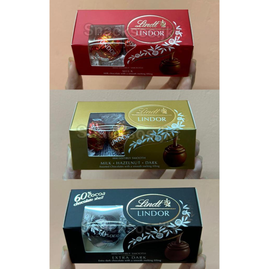 Jual LINDT LINDOR TRIO MILK CHOCOLATE / EXTRA DARK / ASSORTED CHOCOLATE ...