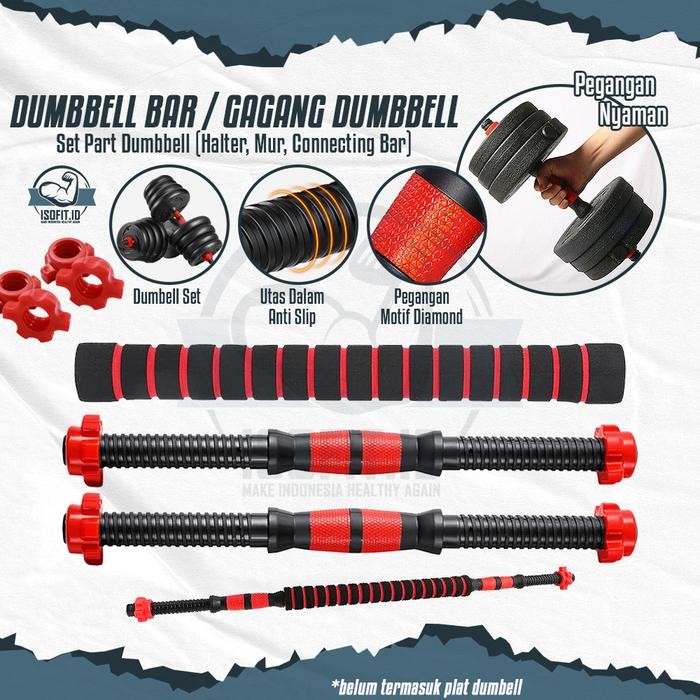 Jual Isofit Part Dumbell Set / Dumbell Bar / Gagang Dumbell / Mur ...