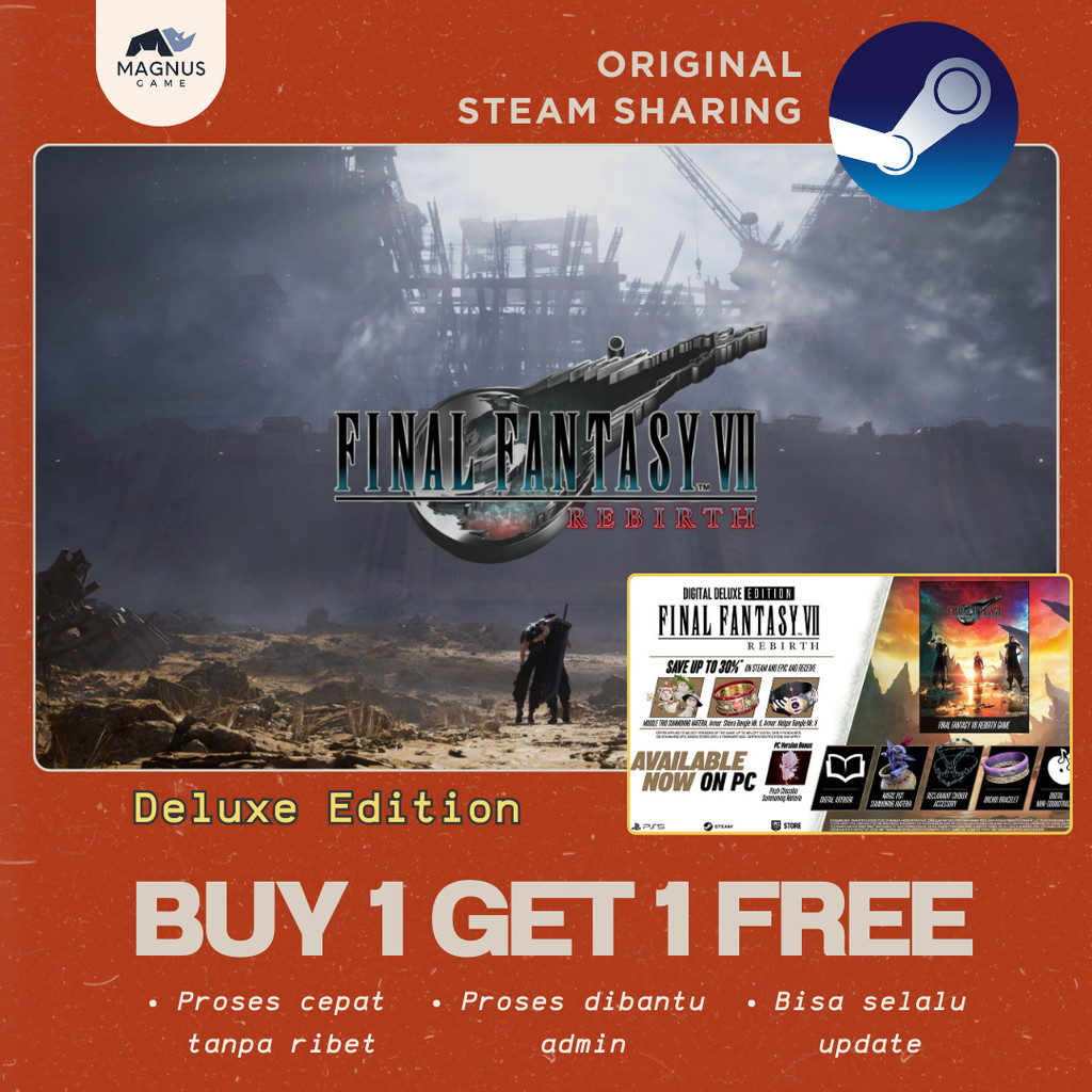 Jual Final Fantasy 7 Rebirth Deluxe Edition Sharing Game PC FF7 VII ...