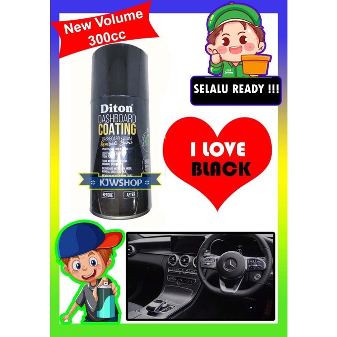 Jual CAT SEMPROT 9800 DITON PREMIUM DASHBOARD COATING ORIGINAL BLACK ...