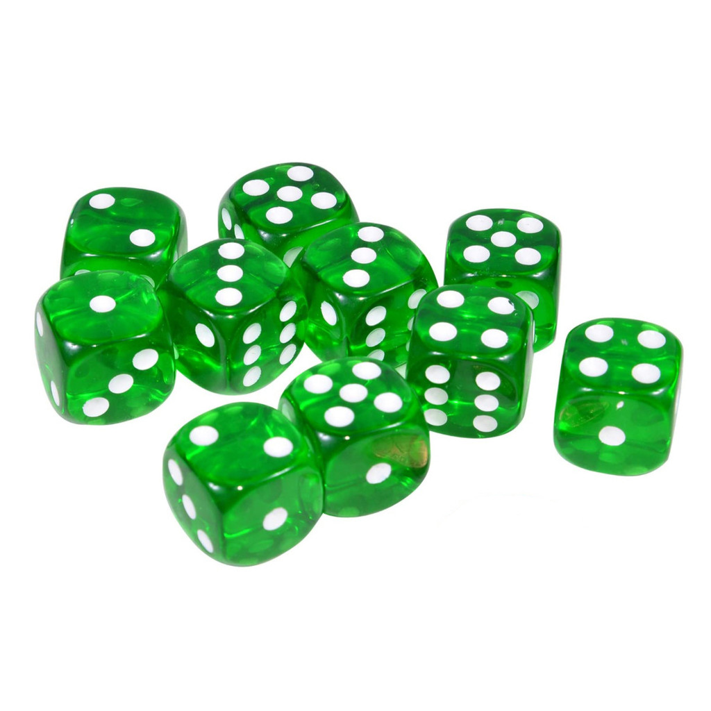 Jual Transparent Acrylic Dice Set, 6-Sided Round Corner Dices, Party ...