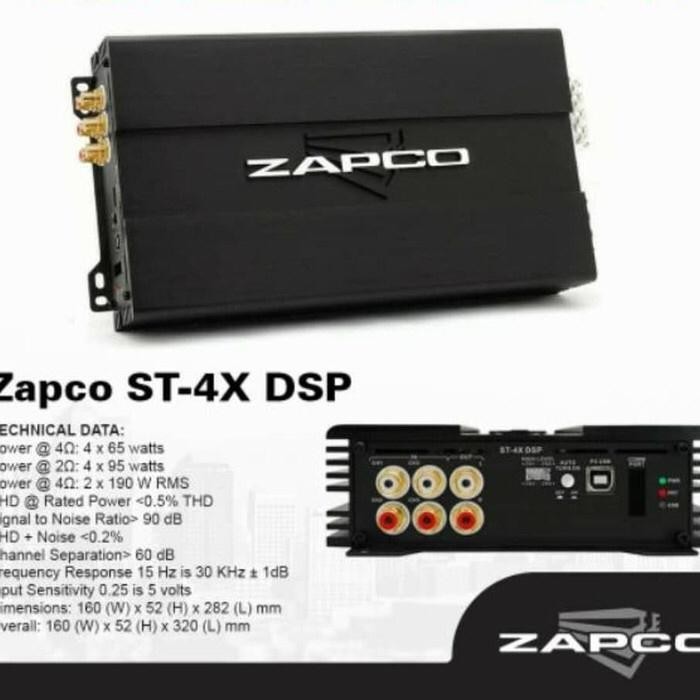 Jual ZAPCO ST-4X DSP AMPLIFIER (FREE RCA RAMM 3Meter) | Shopee Indonesia