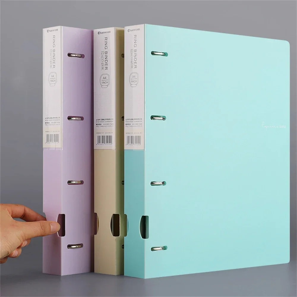 Jual New A4 File Display Book 4 Hole Binder Folders Morandi Color Waterproof Document Ring ...