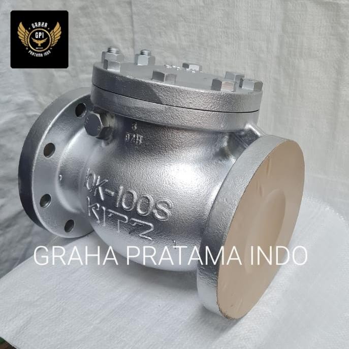 Jual New Swing Check Valve Kitz 4" Inch Dn100 Jis 10K Fc Flange Cast ...