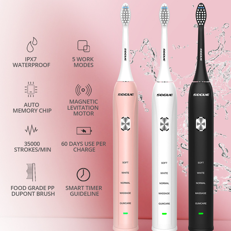 Jual Sonic Electric Toothbrush 5 Functions 60 Days USB Rechargeable ...