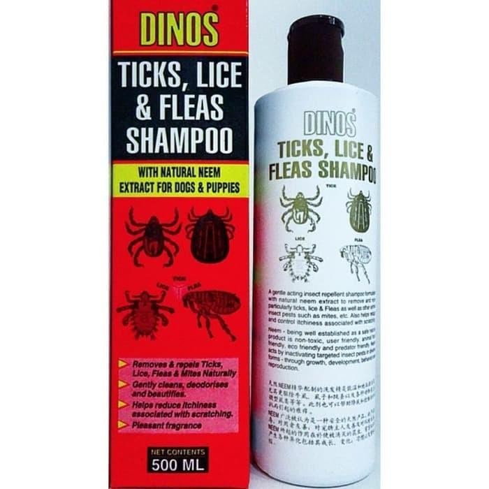 Jual Dinos Ticks Lice Fleas Shampoo Anjing Flea n Tick Anti Kutu 500ml ...