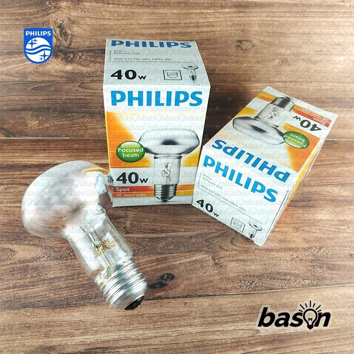Jual Philips NR63 Spot 25W / 40W / 60W - Lampu Reflektor Cahaya Kuning R63 | Shopee Indonesia