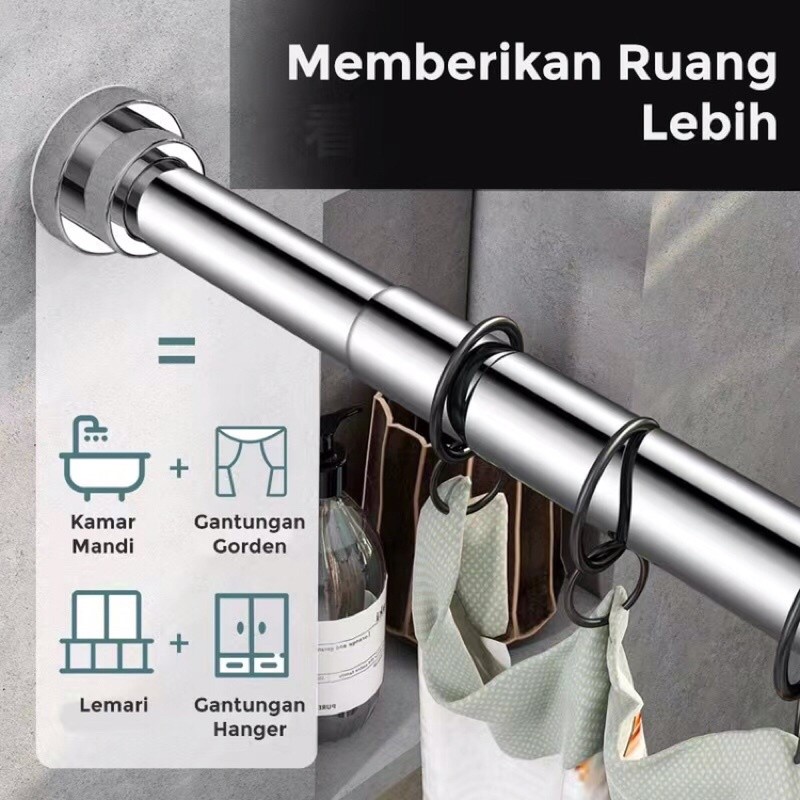 Jual Ruparupa Craft Tiang Gantungan Flexible Tanpa Paku/ Tiang Horden ...