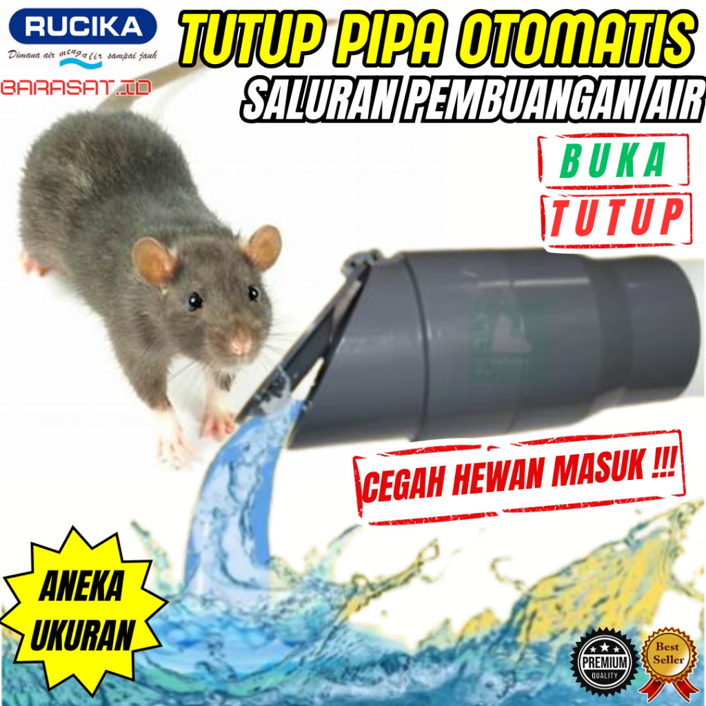Jual New Penutup Pipa Pvc 4 Rucika Asli Anti Tikus 3-6 Inchi Fitting ...
