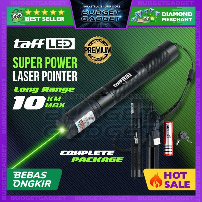 Jual TaffLED Super Power Laser Pointer Green Beam Aluminium Super ...