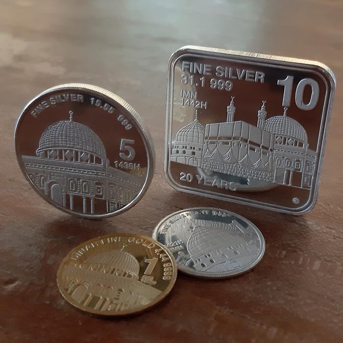 Jual Outsy- Koin Perak 5 Dirham (Khamsa) Sertifikat Asli Antam 14,875 ...