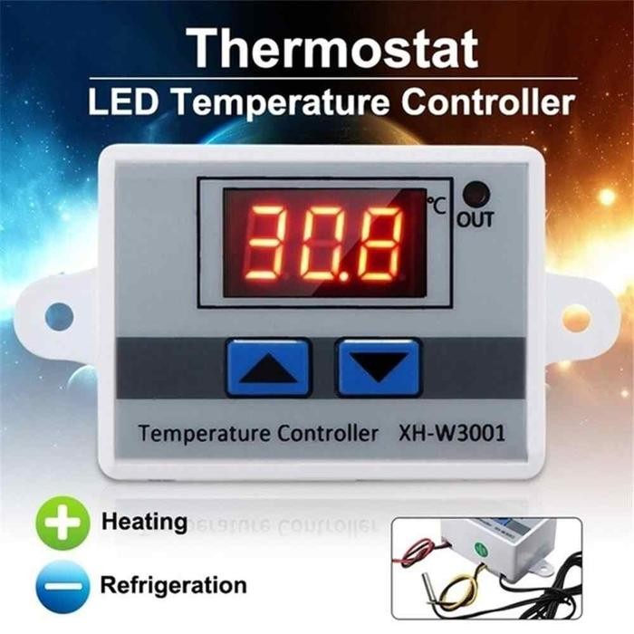 Jual SiapKirim- XH-W3001 220V Thermostat Digital Temperature Controller Pengatur Suhu | Shopee ...