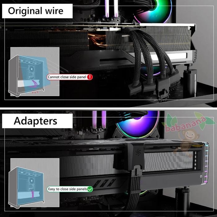 Jual Tempur - 16 Pin 12+4 Pin PCIE RTX 4090 4080 4070 16Pin Elbow Siku VGA 90 Degree | Shopee ...
