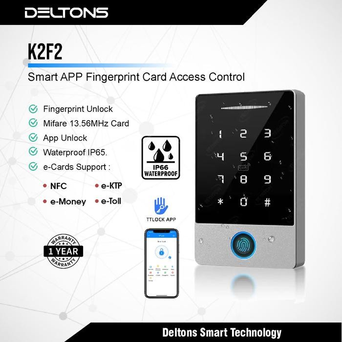 Jual Fingerprint Smart Door Access Control K2F2 Magnetic Lock Outdoor ...
