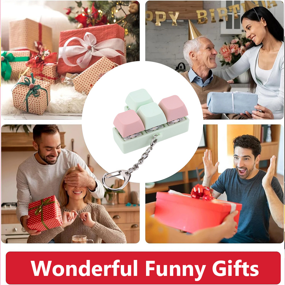 Jual Finger Keyboard Fidget Toys 4 Keys DIY Keyboard Clicker Toy ...