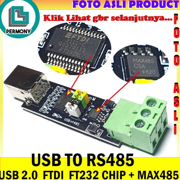 Jual [Expert] USB to RS485 Converter FT232 RS-485 Max485 Adapter FTDI ...