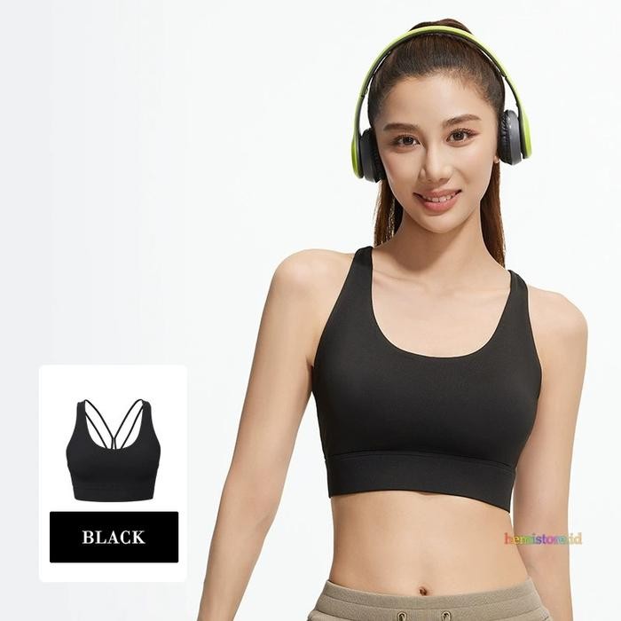 Jual Sport Bra High Impact Model Cross Back Strap Normal Tanpa Pengait ...