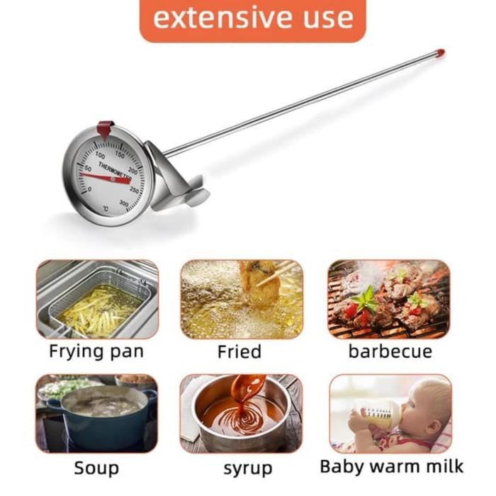 Jual Thermometer Minyak Goreng Panjang/Thermometer Masak Suhu (30 Cm ...