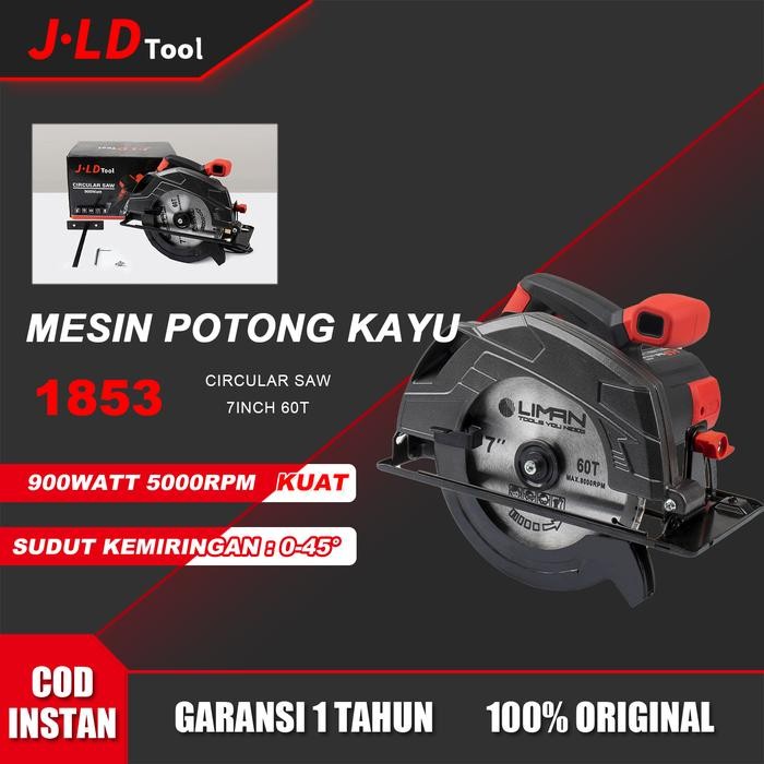 Jual PREMIUM J.LD Mesin potong kayu listrik J1853 Circular Saw 7 Inch ...