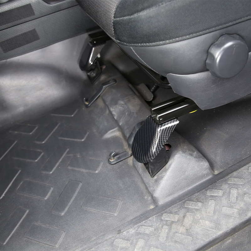 Jual ABS carbon fiber/Black Car Front Seat Base Cover Protection Trim ...