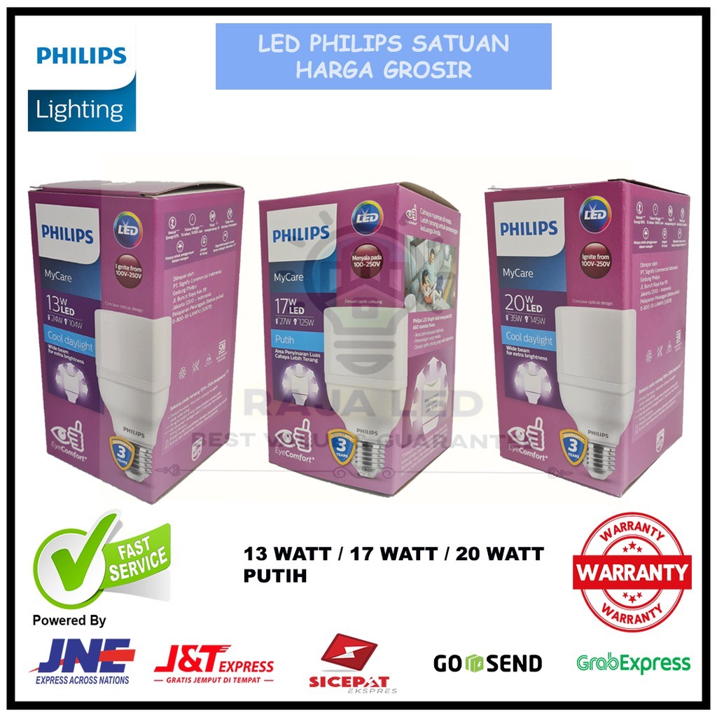 Jual PHILIPS LAMPU LED BRIGHT 13W 17W 20W PUTIH LEDBRIGHT 13 17 20 W WATT PENGGANTI TORNADO ...