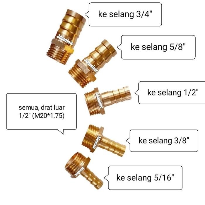 Jual JTTOP" SAMBUNGAN SELANG AIR KE DRAT 1/2" - ULIR LUAR PIPA PVC ...