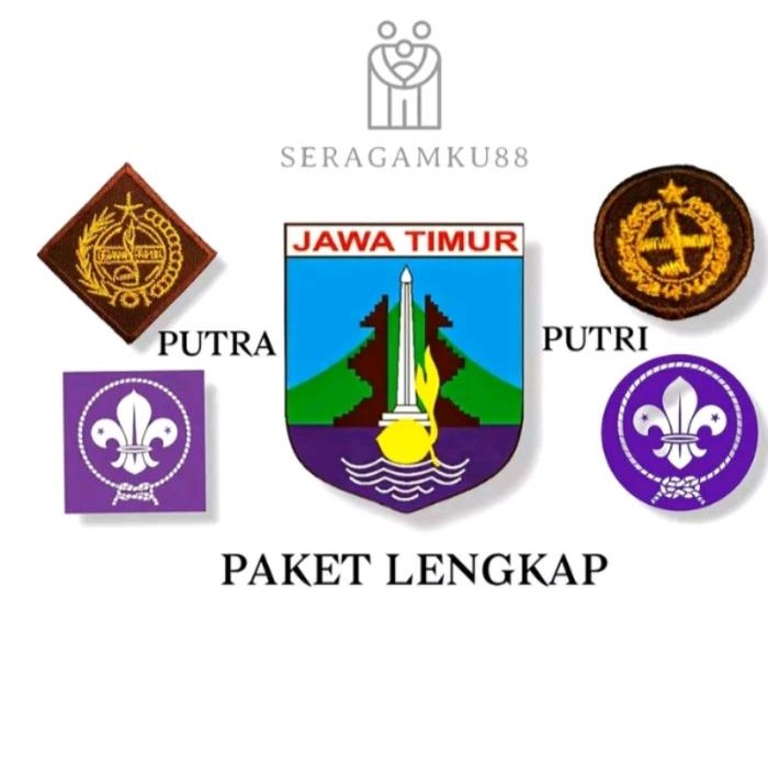 Jual PAKET Badge Logo Bet Pramuka Atribut Putra Putri Seragam Sekolah ...