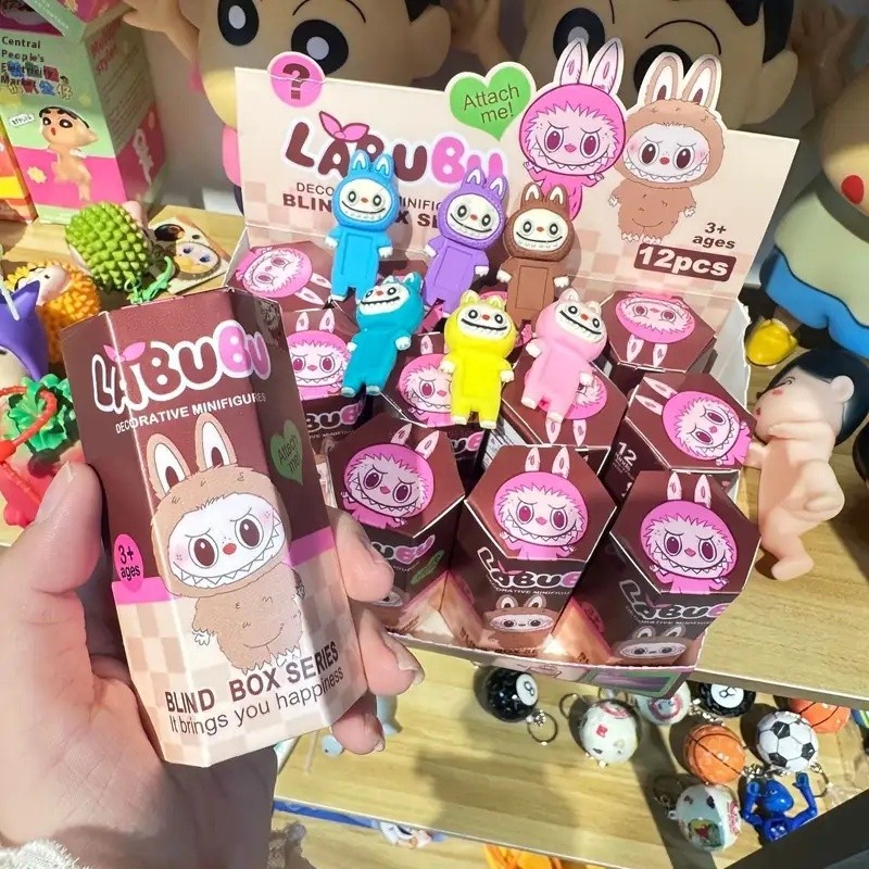Jual New Hot 12Pcs Labubu Sanrio Blind Box Cute Anime Figures Model ...