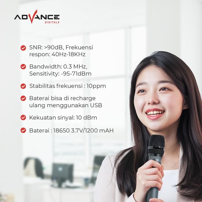 Jual Uneed Sonic - Advance Mic-403 Profesional Wireless Microphone Duet ...