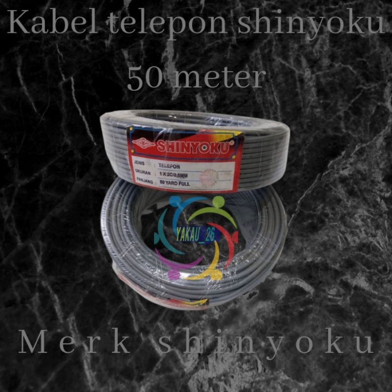 Jual KABEL TELEPON SHINYOKU/KABEL INSTALASI WALET 50METER | Shopee ...