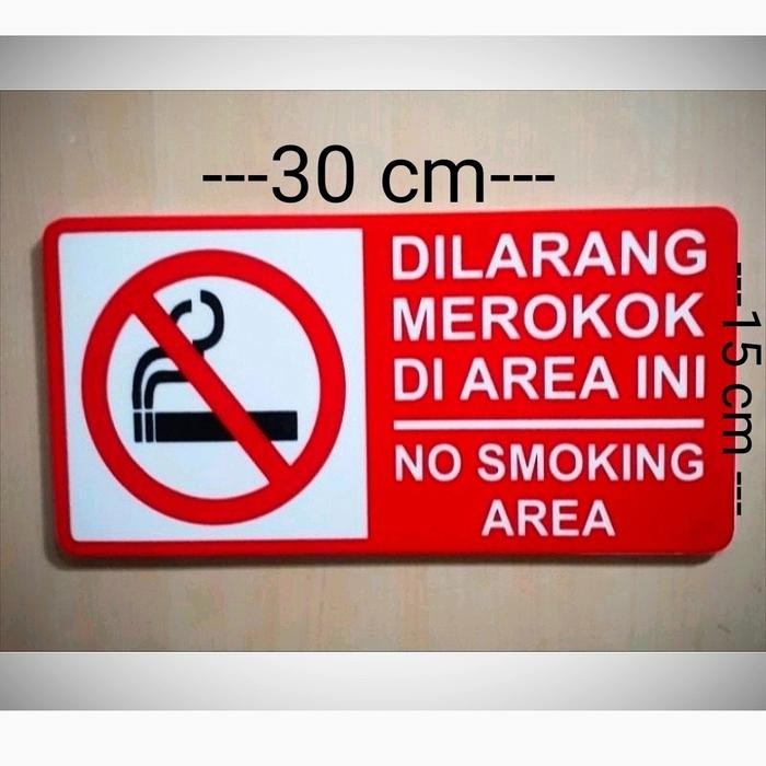 Jual New Akrilik Sign Board Dilarang Merokok di area ini | Shopee Indonesia