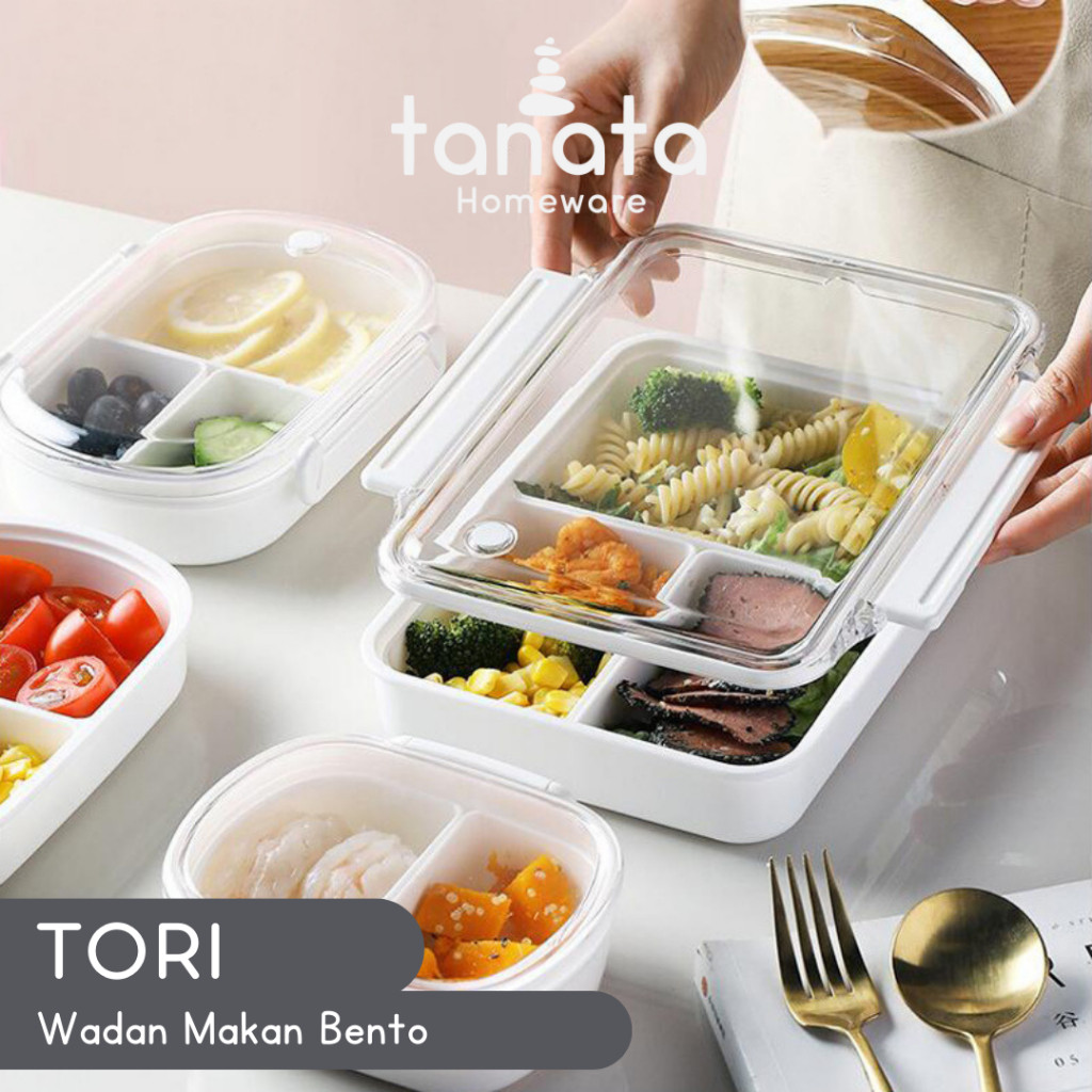 Jual TANATATORI Wadah Set Nasi Estetis Kotak Set Bekal Mudah Lunch Box ...