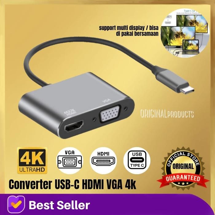Jual Ugreen Usb C Thunderbolt 3 To Vga Hdmi With Pd Converter New Macbook | Shopee Indonesia
